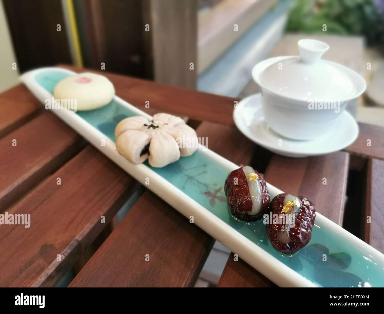 Red Dates with Sticky Rice Balls Stock Photo - Alamy