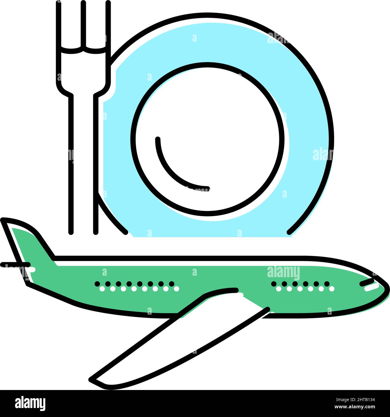 airplane catering color icon vector illustration Stock Vector Image ...