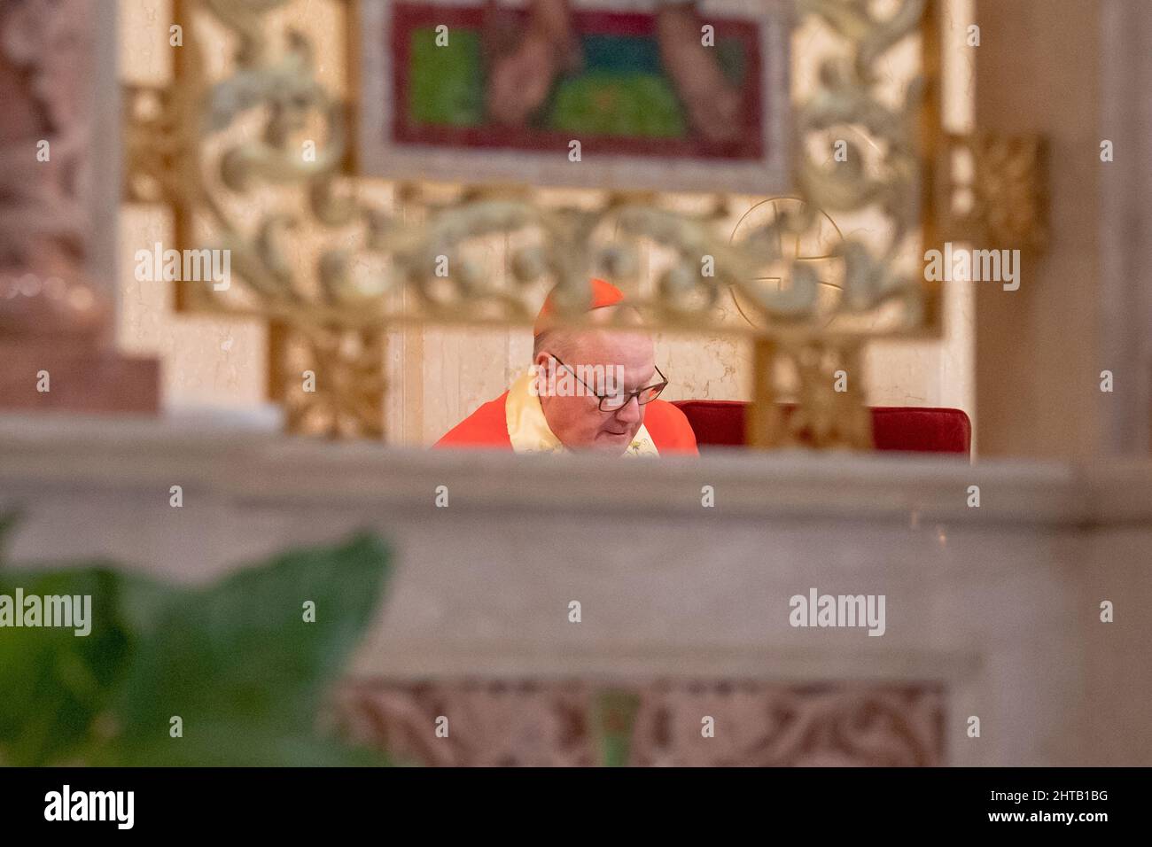 NEW YORK, NEW YORK - FEBRUARY 27: Cardinal Timothy Dolan attends mass ...