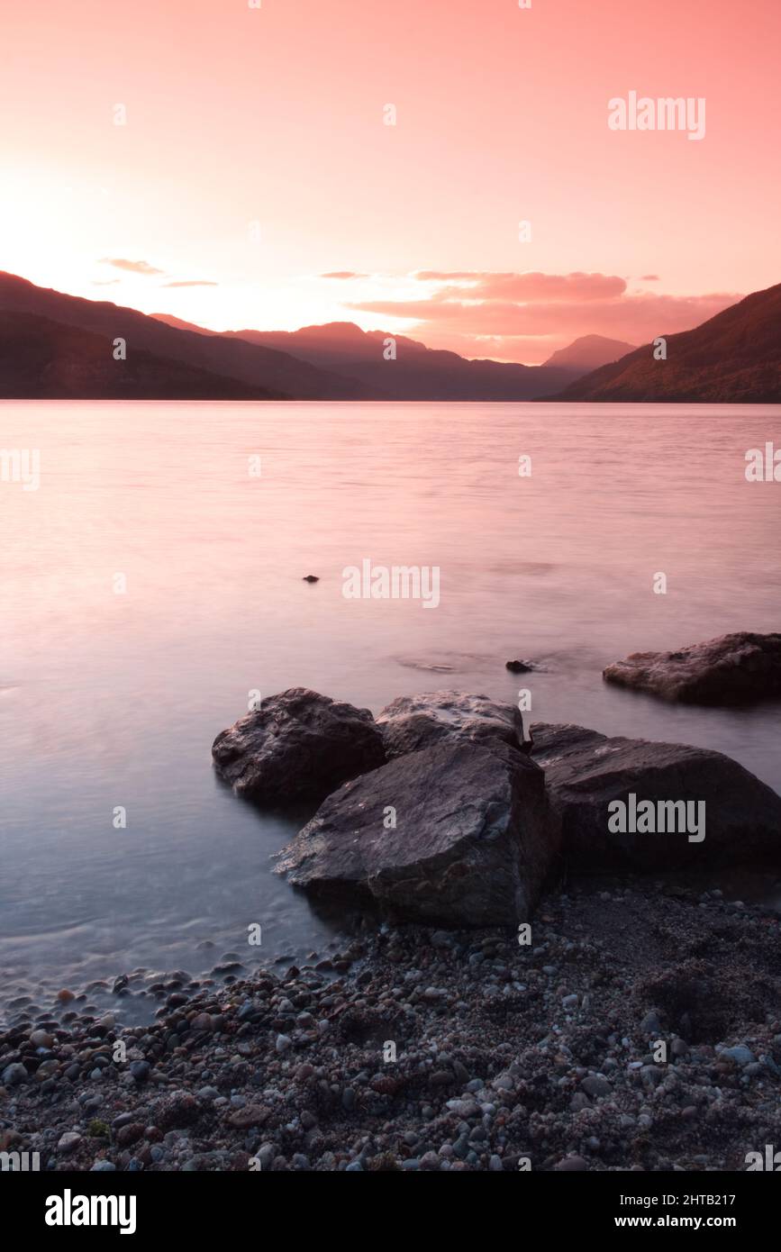Beautiful view of a lake in Scotland Stock Photo - Alamy