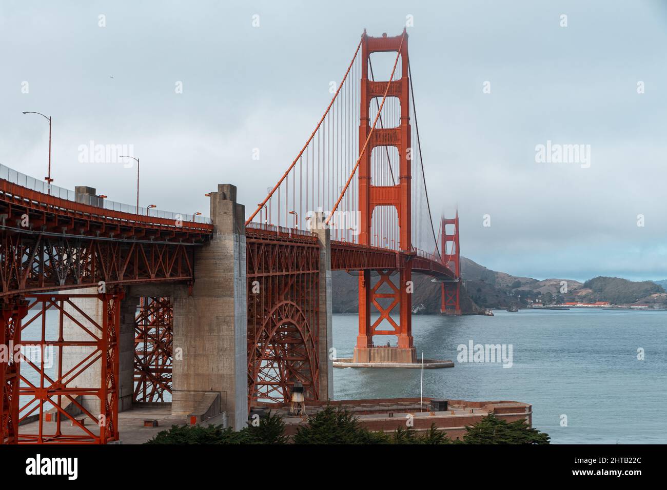 View of the beautiful Golden Gate Bridge in San Francisco, The USA ...
