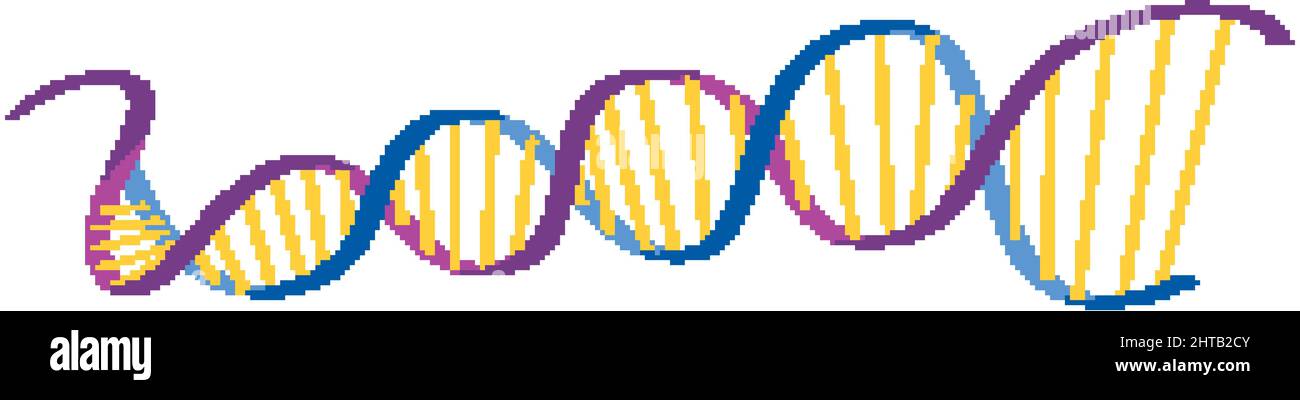 DNA helix symbol isolated on white background illustration Stock Vector ...