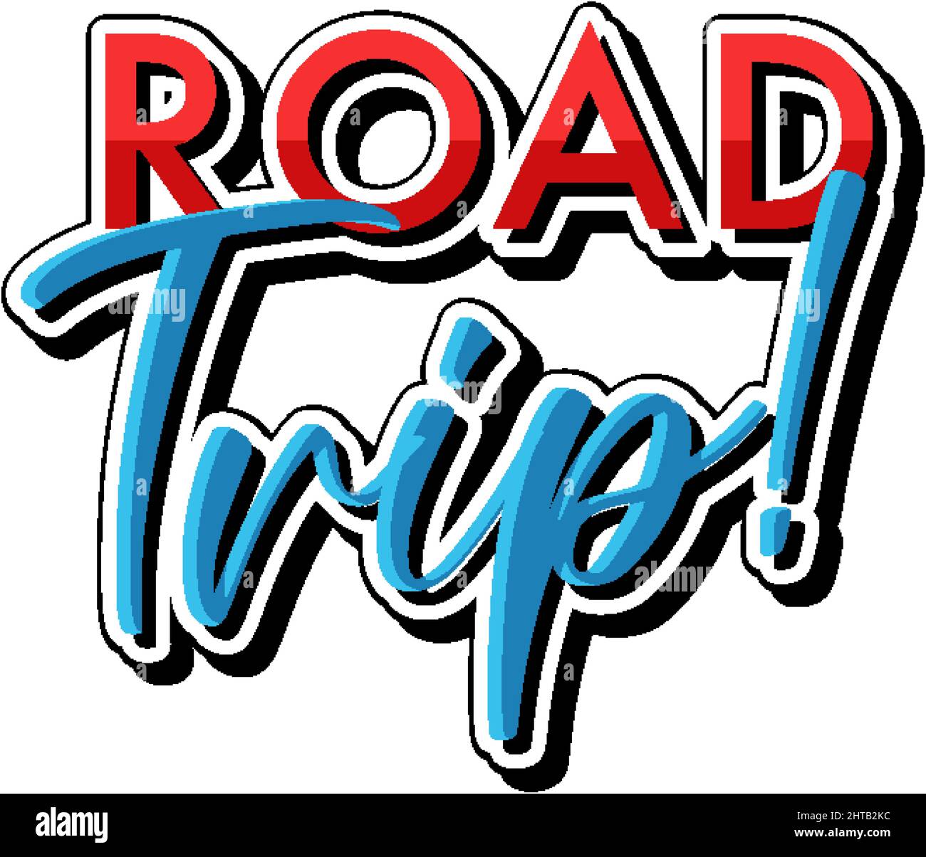 Road trip text icon on white background illustration Stock Vector Image ...