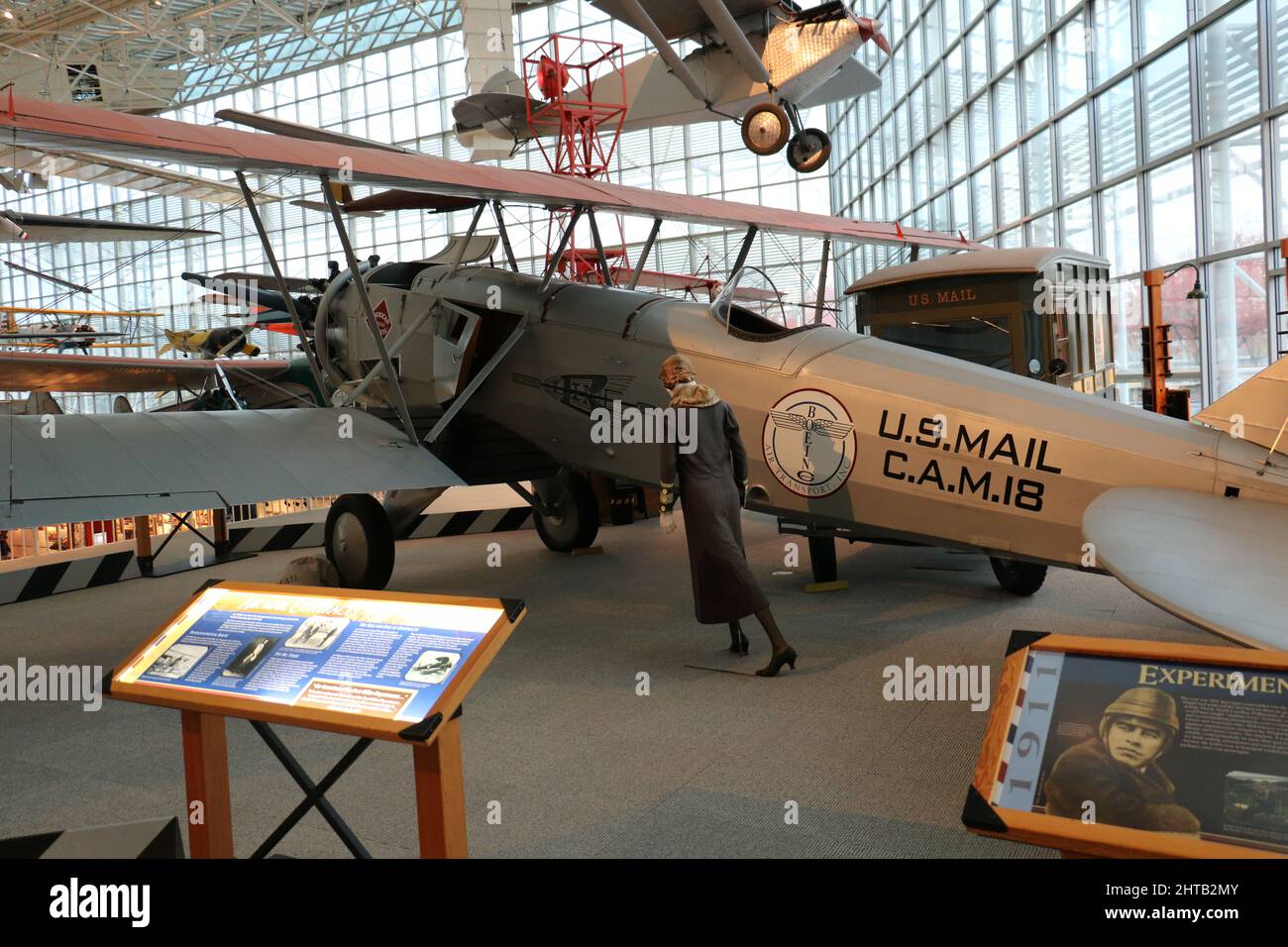 Aircraft flight in Seattle aviation museum and street walk Stock Photo ...