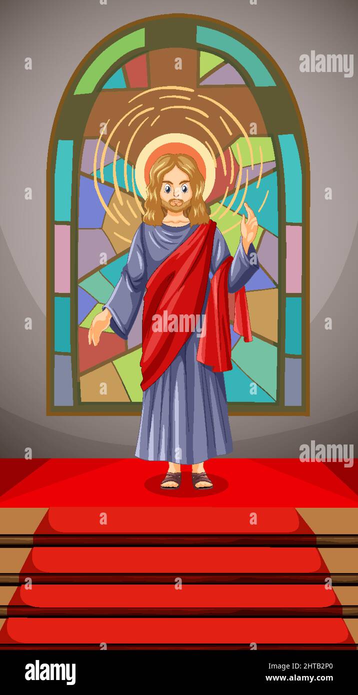 Jesus Christ in cartoon style illustration Stock Vector Image & Art - Alamy