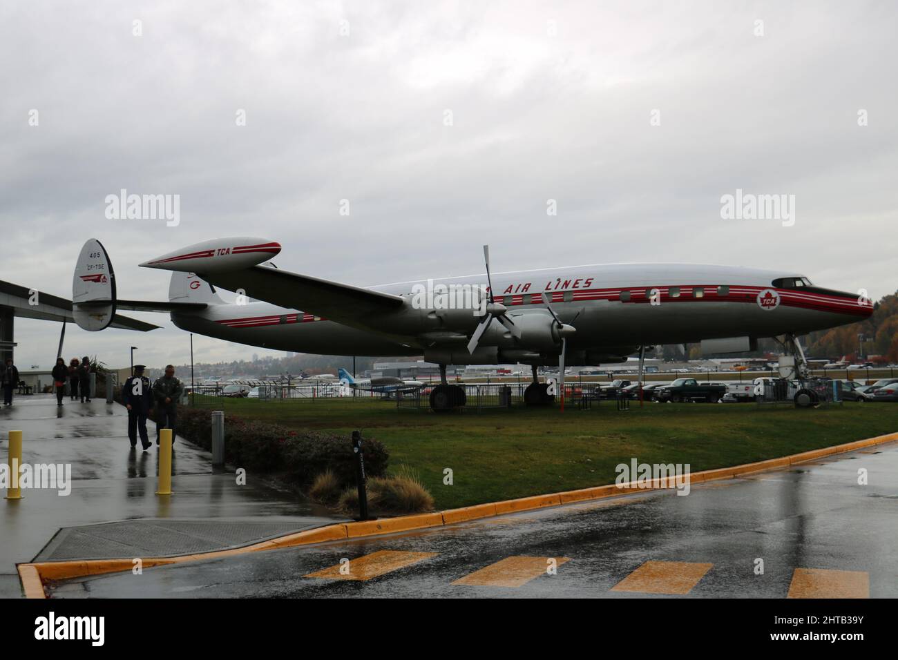 Jets, airplanes and helicopters in aviation museum of Seattle, USA ...