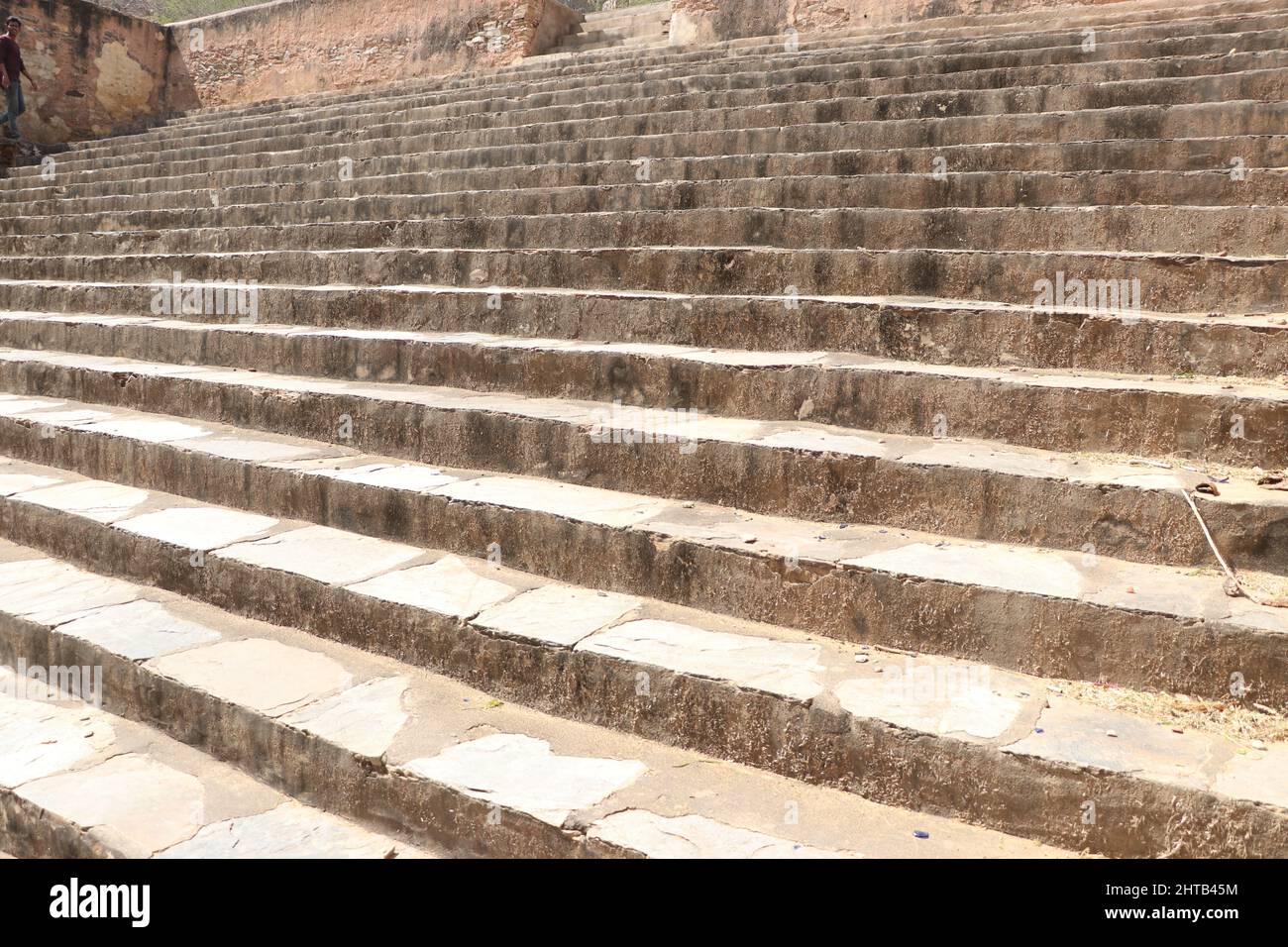 old steps in step well Stock Photo - Alamy