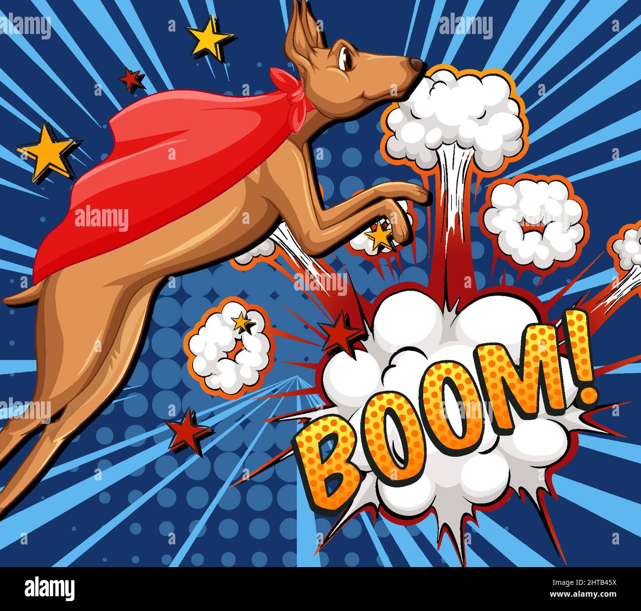 Pop art retro comic style with dog illustration Stock Vector Image ...