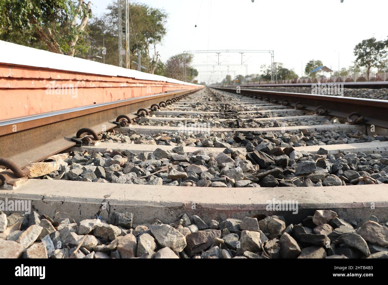 Rail track construction hi-res stock photography and images - Alamy