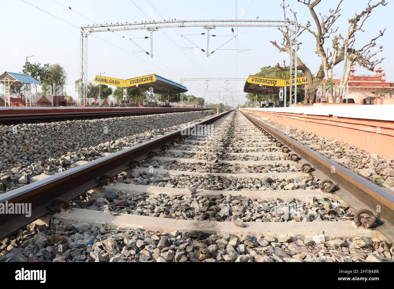 Rail track construction hi-res stock photography and images - Alamy