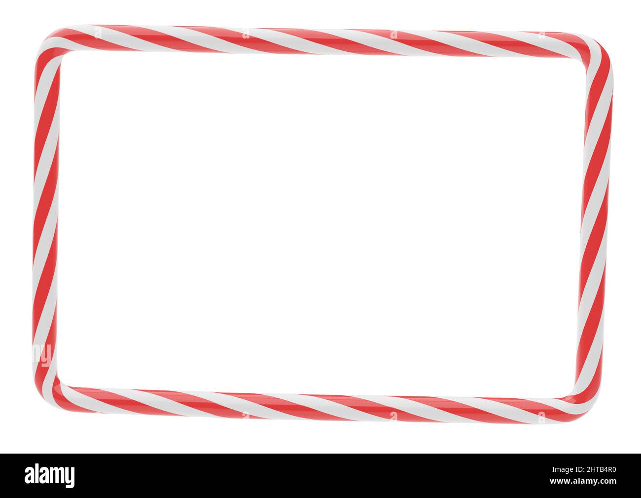 Rectangle frame made from candy cane lollipop. isolated on white ...