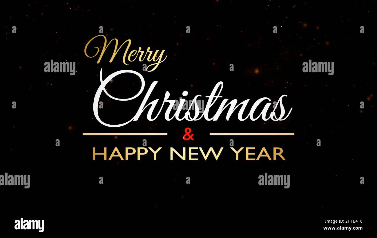 3D illustration of text Merry Christmas and Happy New Year blinking ... 3D illustration of text Merry Christmas and Happy New Year blinking ...