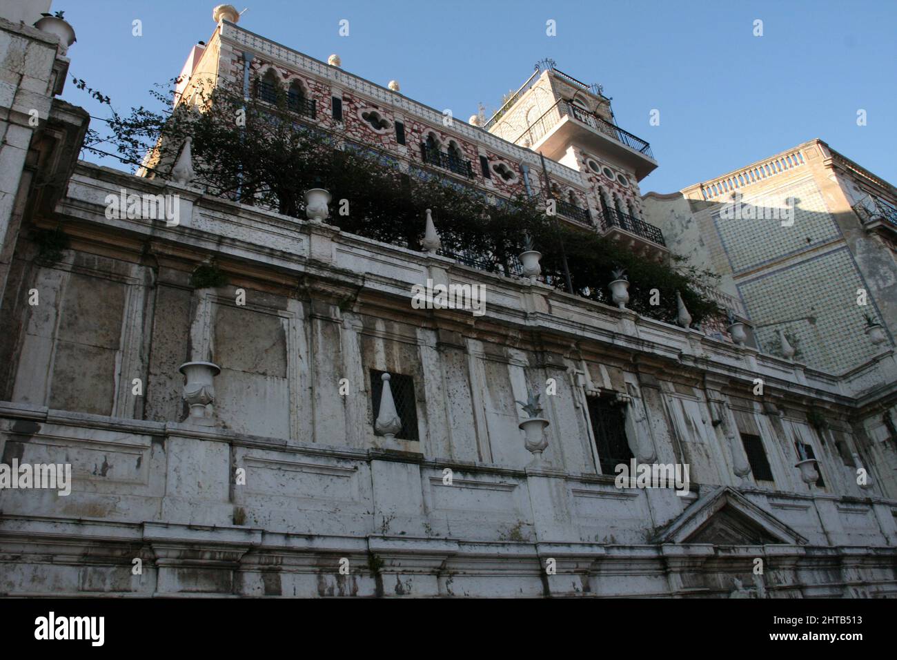 Low angle shot of the Chafariz d'El-Rei in Lisbon, Portugal Stock Photo ...