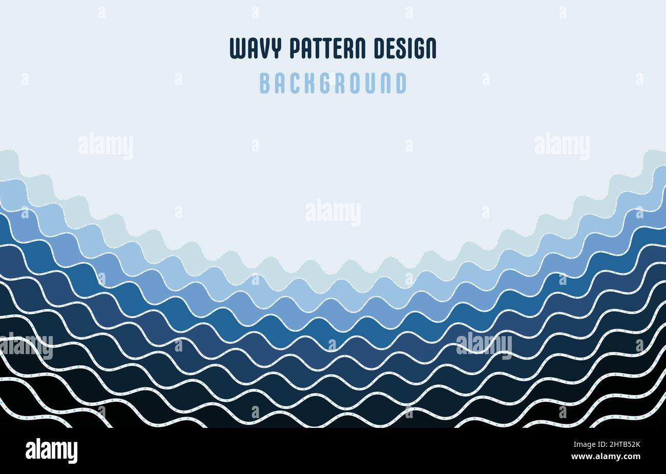 Abstract wavy pattern design artwork decorative style of sea nature ...
