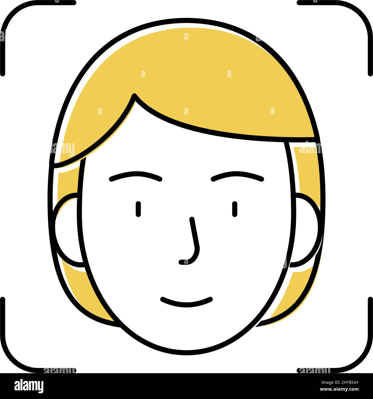successful access face id color icon vector illustration Stock Vector ...