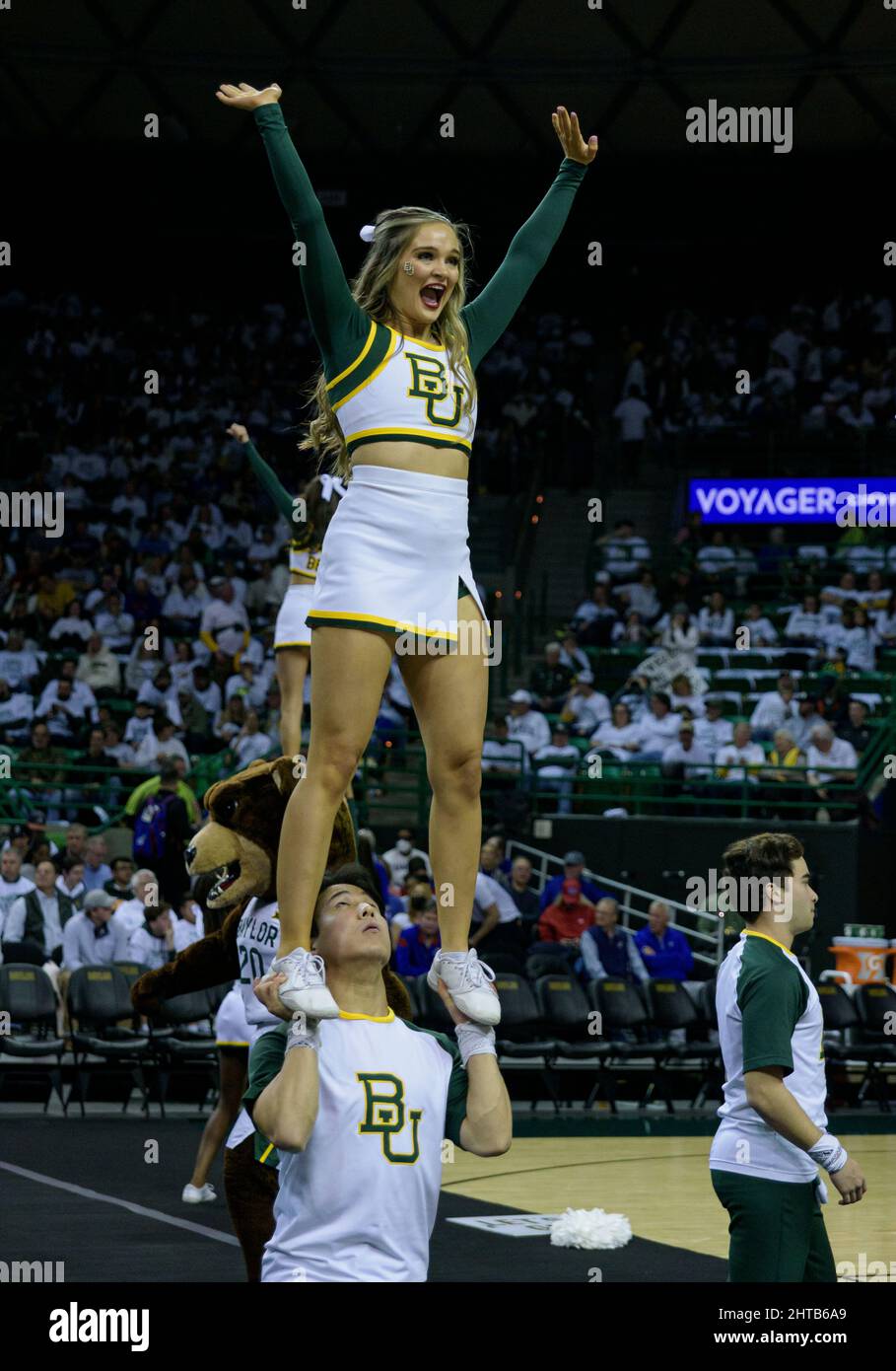 Waco, Texas, USA. 26th Feb, 2022. Baylor Bears cheerleaders perform ...