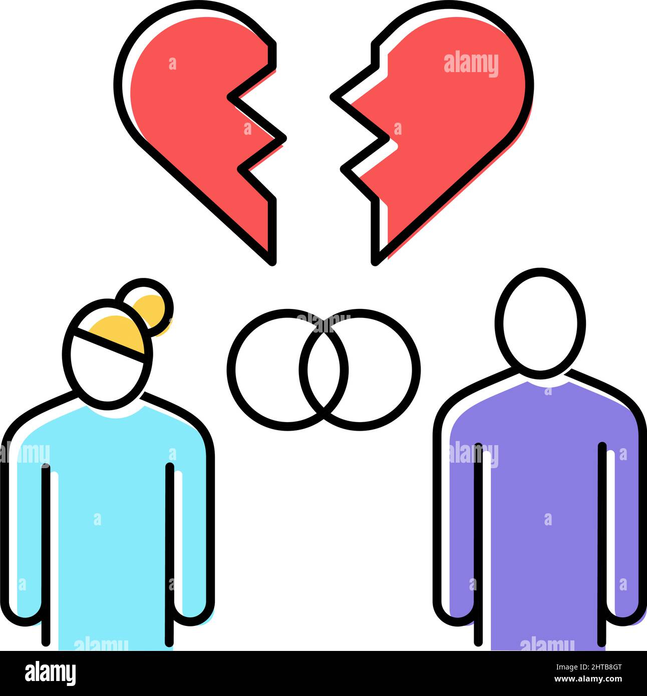 divorce law dictionary color icon vector illustration Stock Vector ...