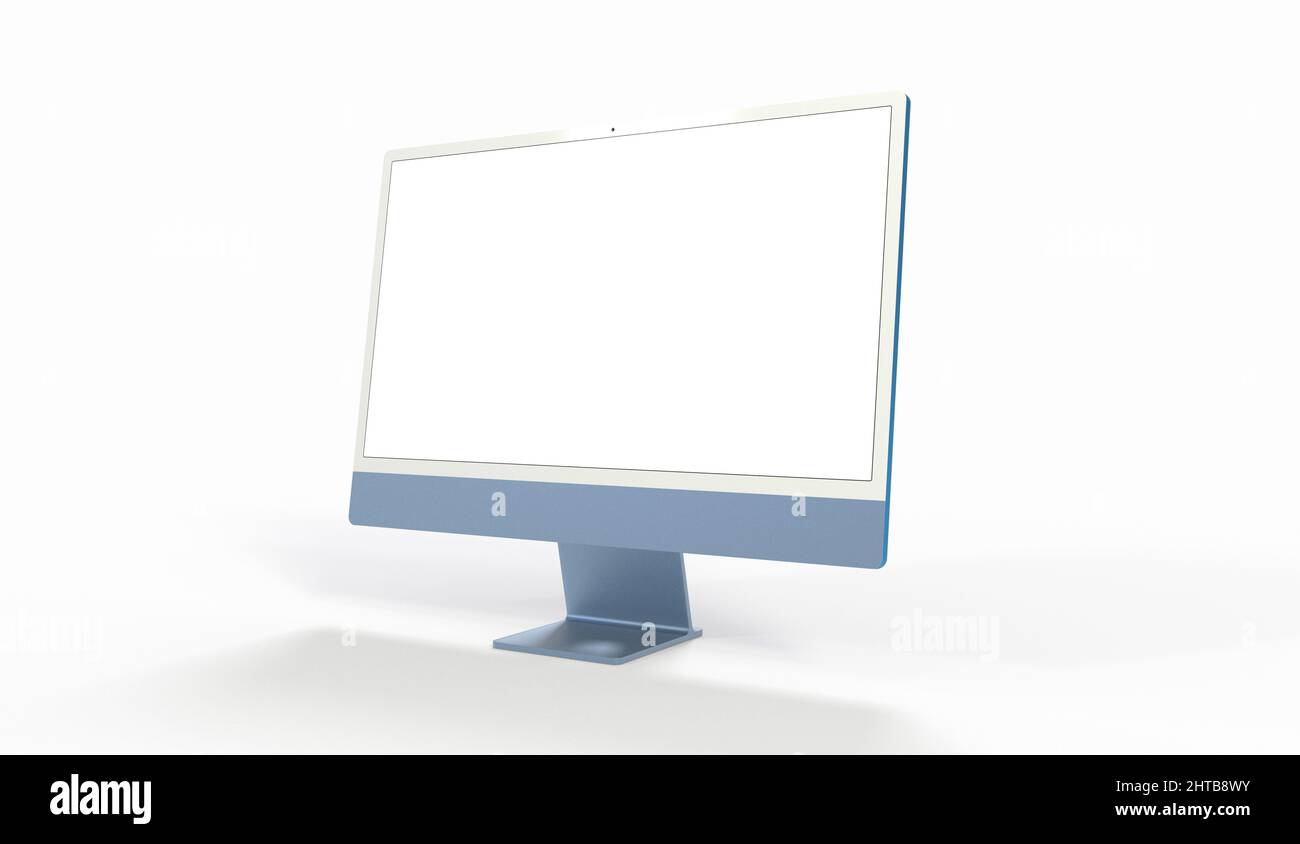 Illustration of a computer on white background Stock Photo - Alamy