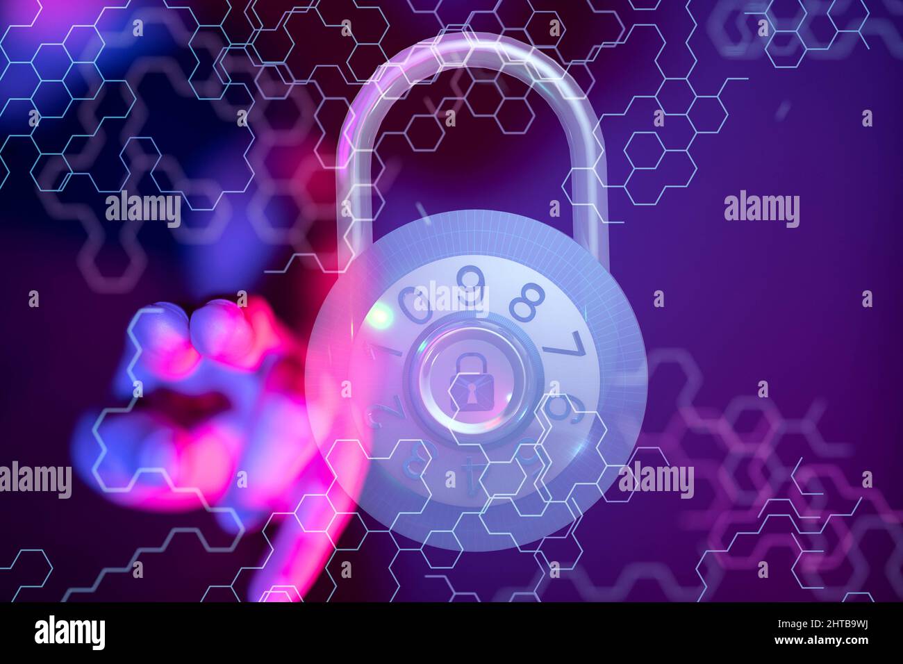 Illustration of Cybersecurity and information protection Stock Photo ...
