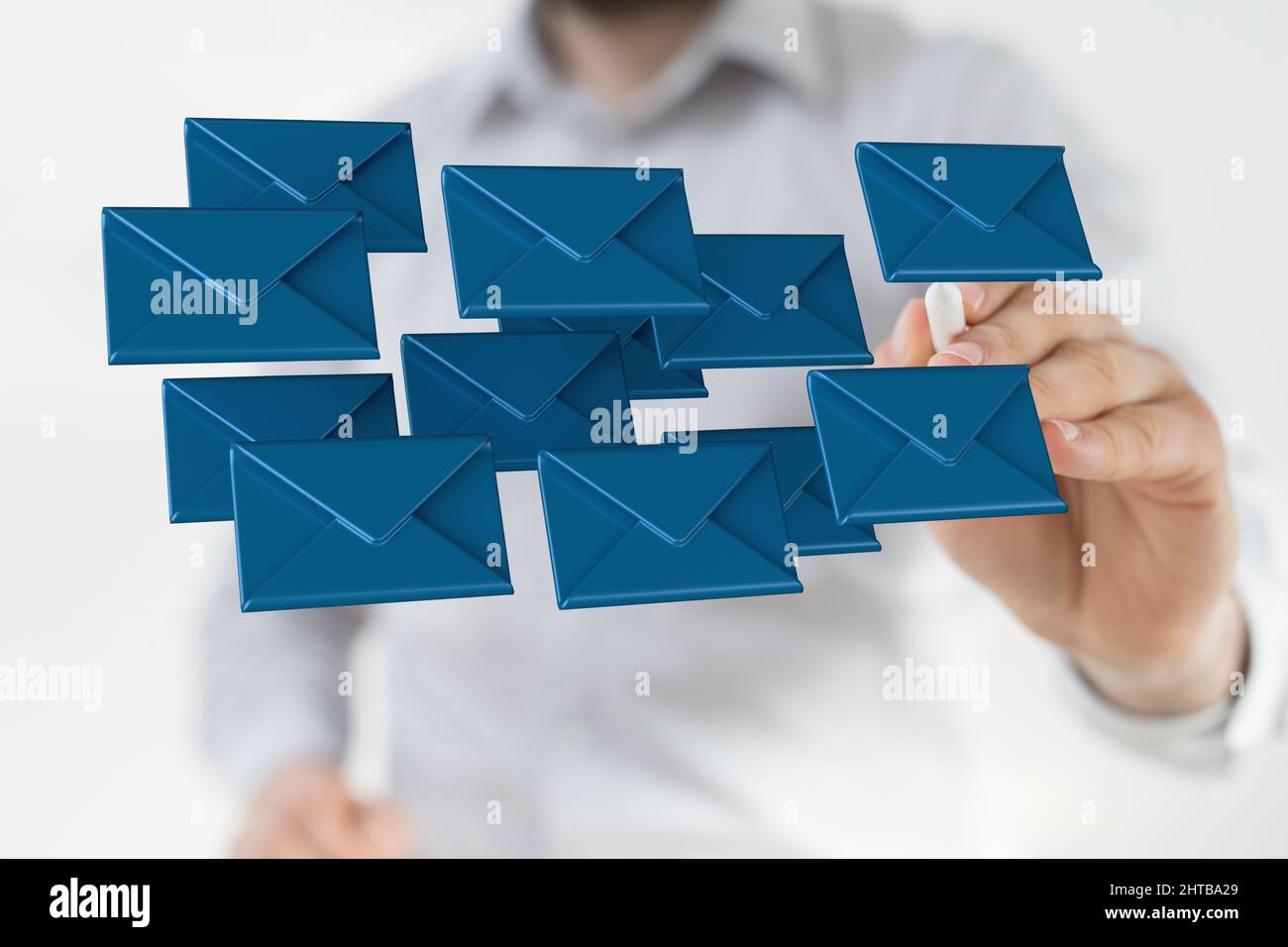 Illustration of Network Communications with email symbol Stock Photo ...