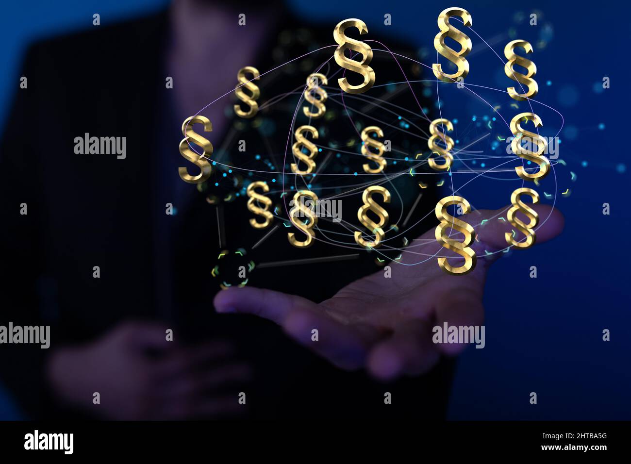 3D rendering of law paragraph icons Stock Photo - Alamy