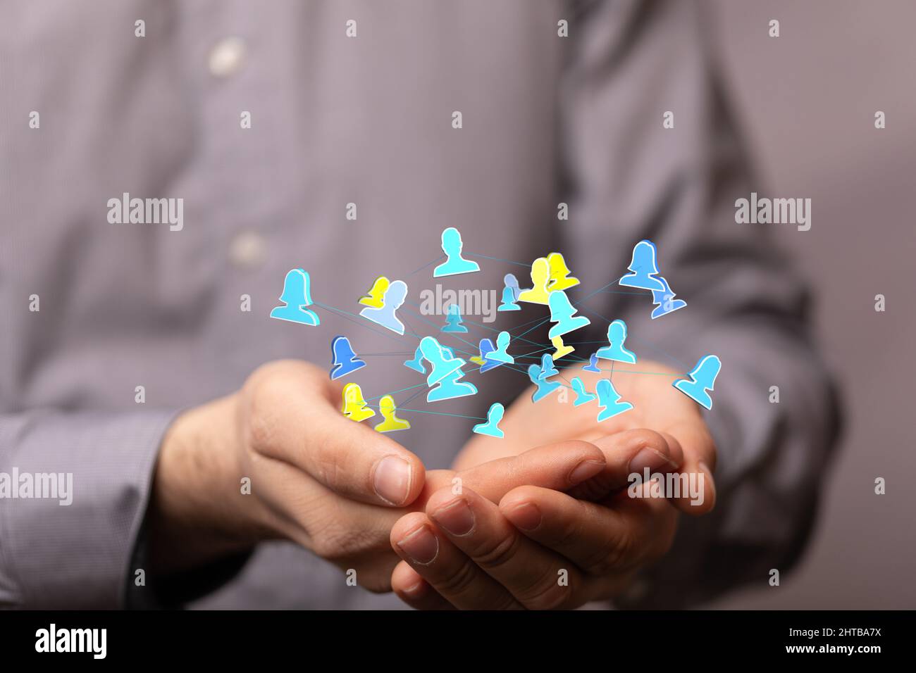 Illustration of abstract technology group and data team Stock Photo - Alamy