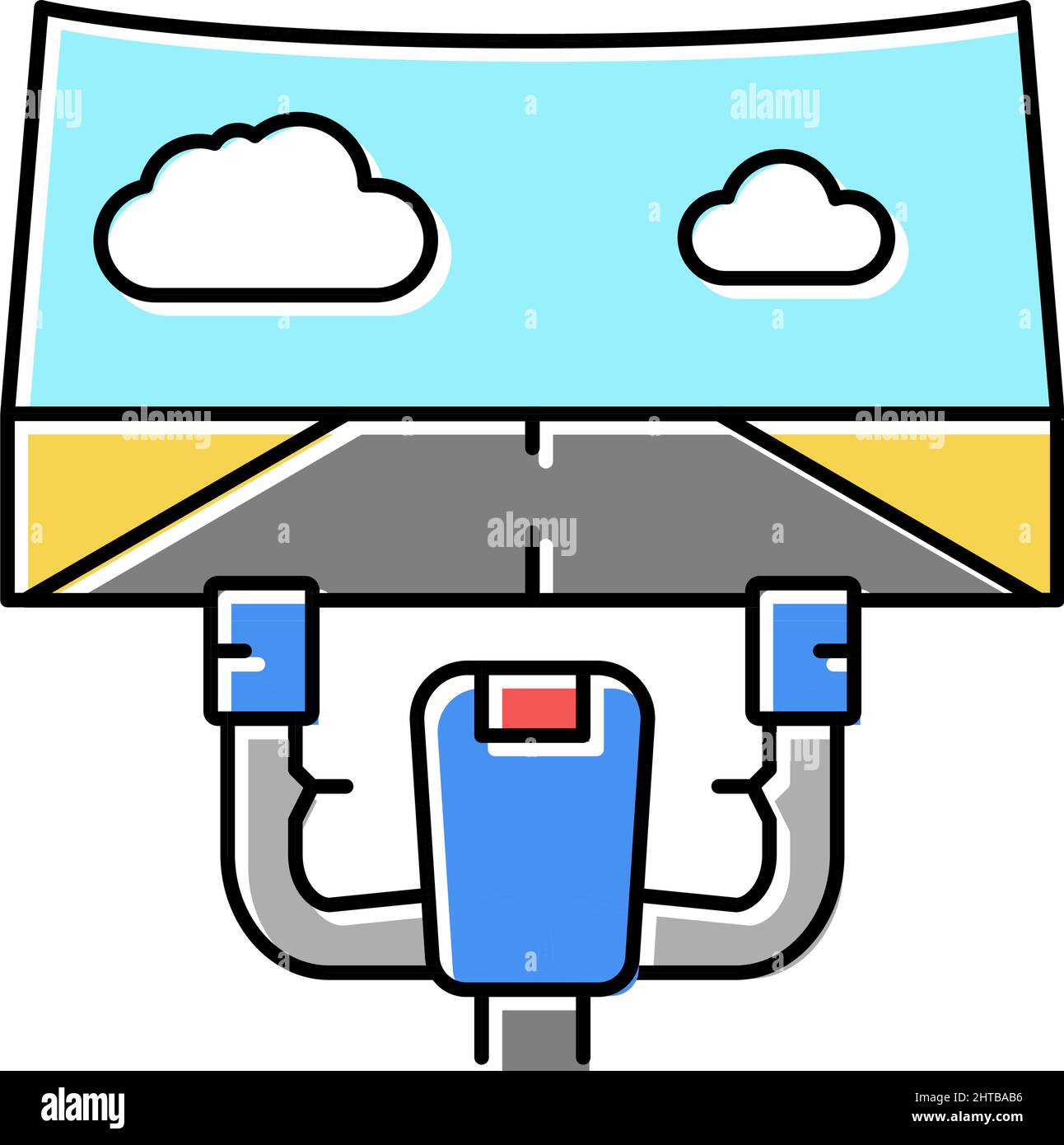 realistic simulator in education machine flight school color icon ...