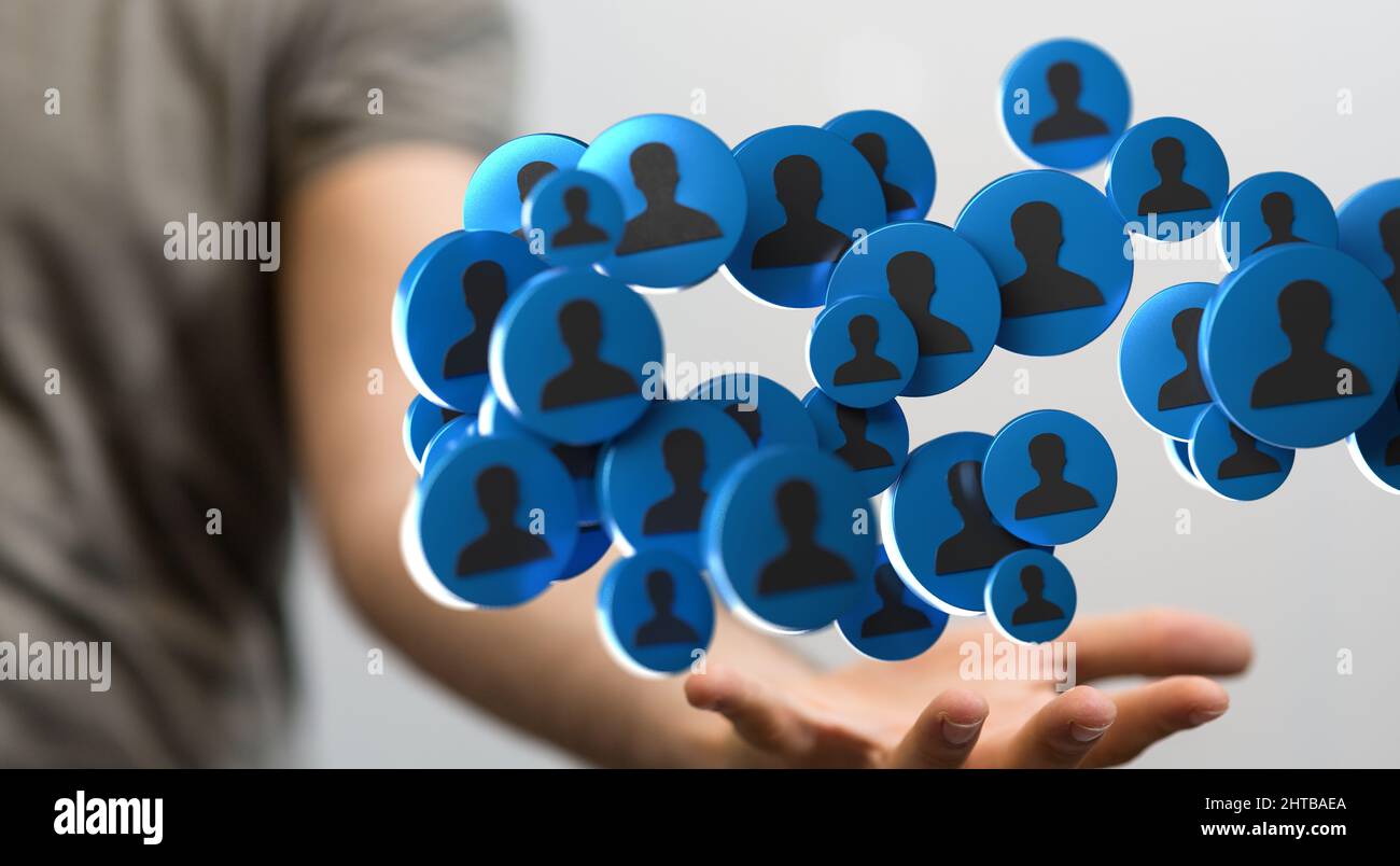 Illustration of abstract technology group and data team Stock Photo - Alamy