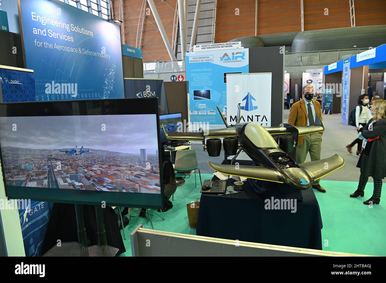 Manta Aircraft company's representatives presenting the modern VTOL ...