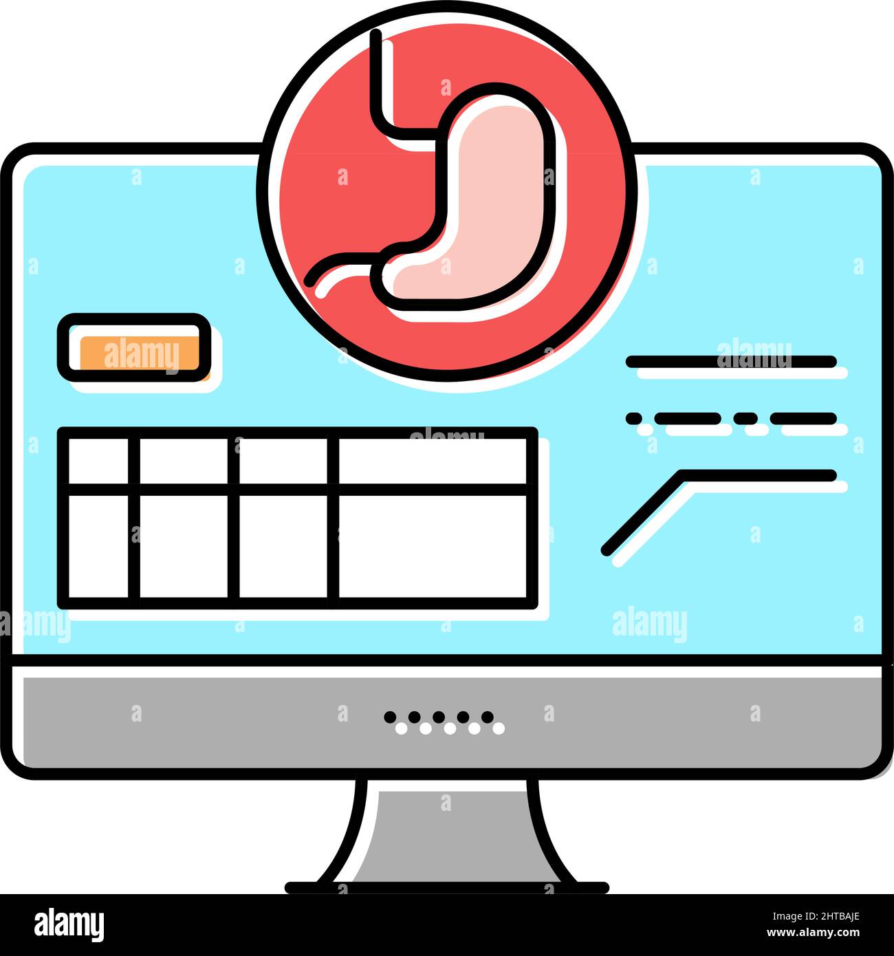 result bariatric color icon vector illustration Stock Vector Image ...