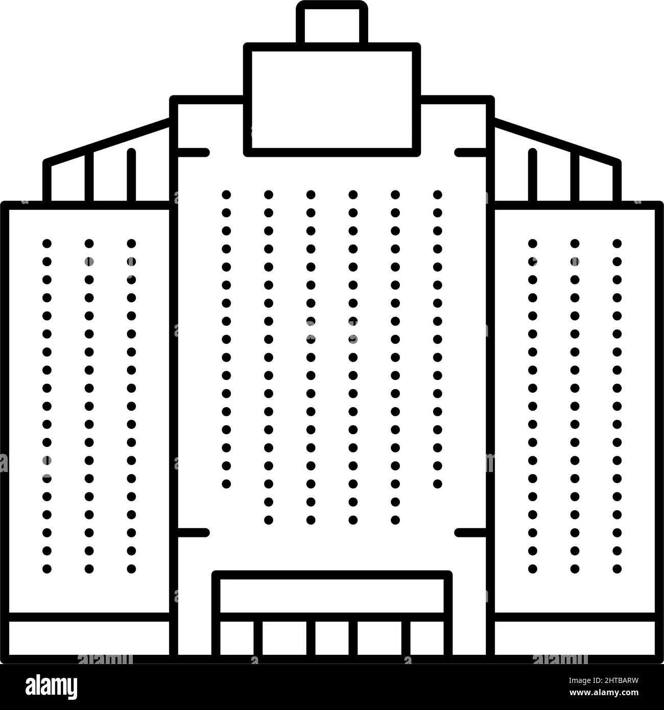 office skyscraper building line icon vector illustration Stock Vector ...