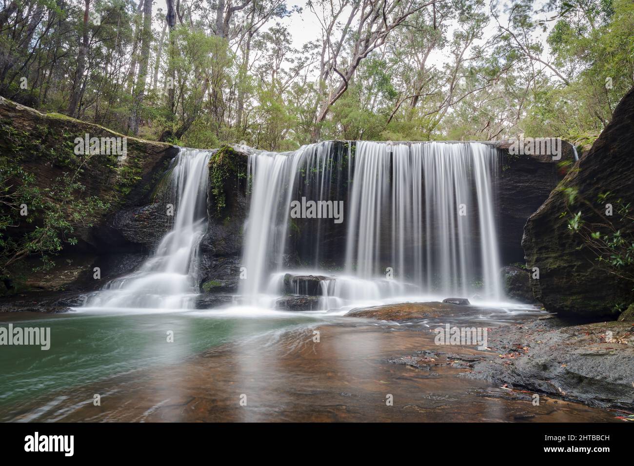 Beautiful streaming waterfall in the Morton National Park in Australia ...