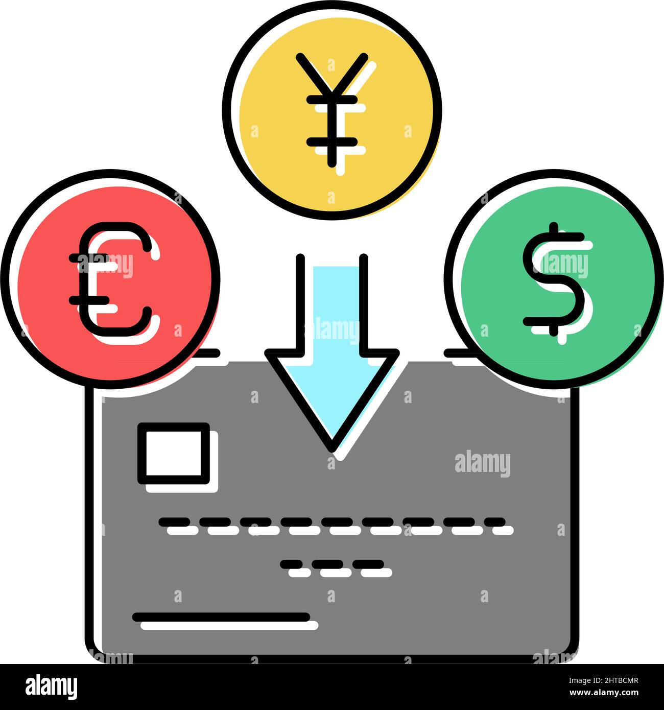 currency card color icon vector illustration Stock Vector Image & Art ...