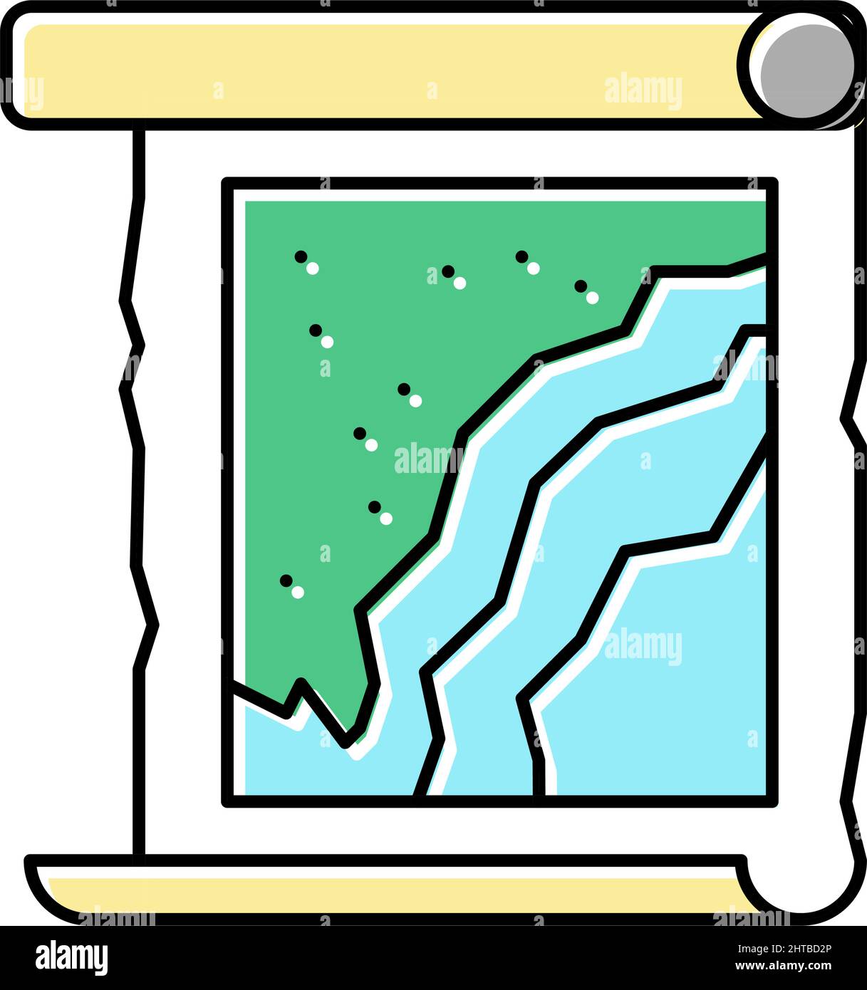 map roll color icon vector illustration Stock Vector Image & Art - Alamy