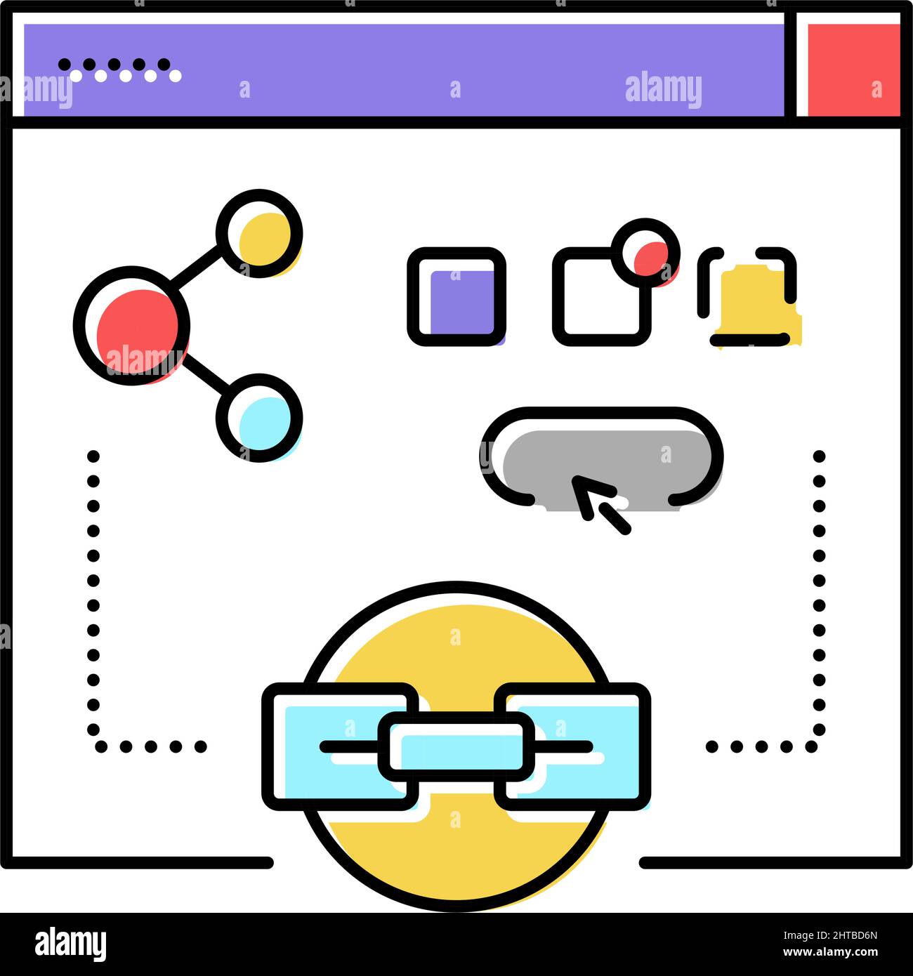 social sharing color icon vector illustration Stock Vector Image & Art ...