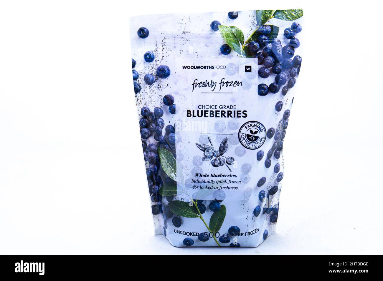 Johannesburg, South Africa - a packet of freshly frozen blueberries ...