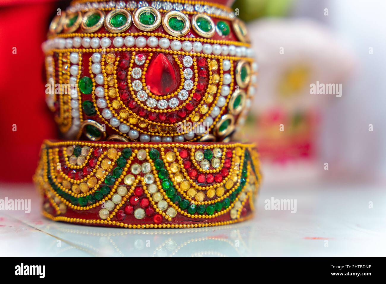 Indian hindu wedding ceremony kalash hi-res stock photography and ...