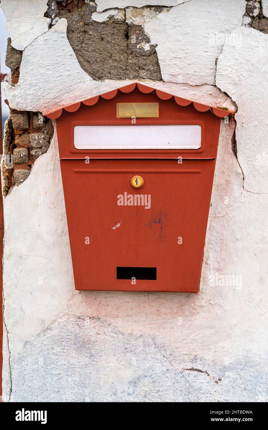 Small brown letters box in Village of the Sierra of Segovia Stock Photo ...