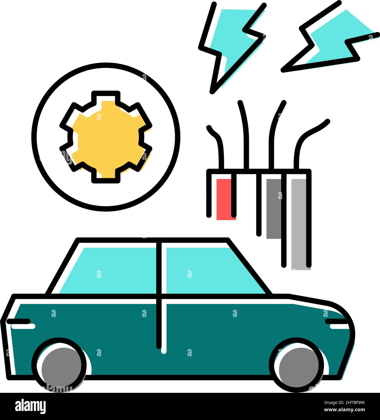 electrical equipment repair color icon vector isolated illustration ...