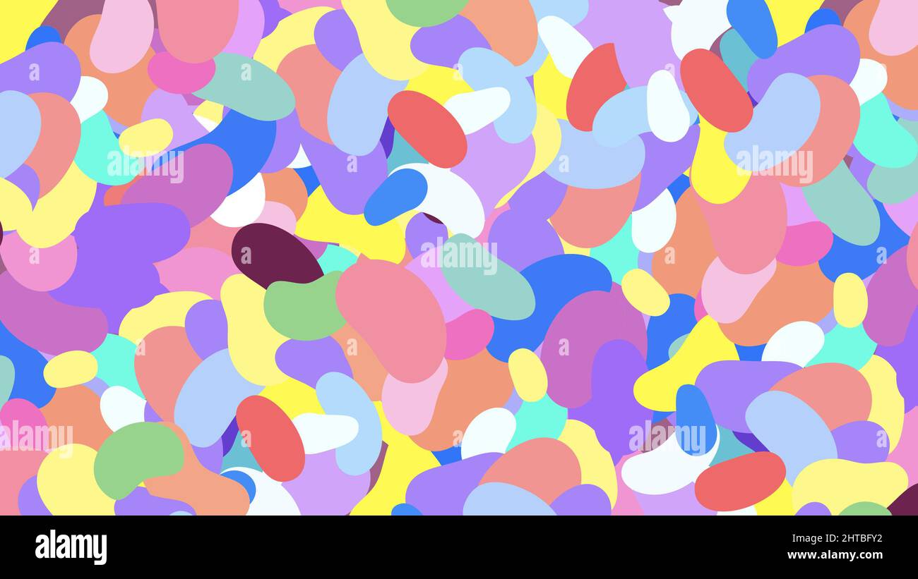 Colorful pastel abstract-shaped dense particles as a background Stock ...