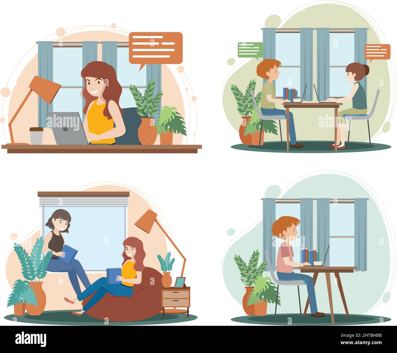Educational scenes Stock Vector Images - Alamy