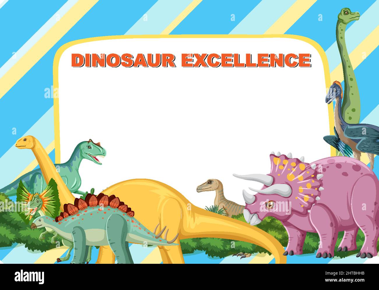 Banner design with dinosaurs illustration Stock Vector Image & Art - Alamy