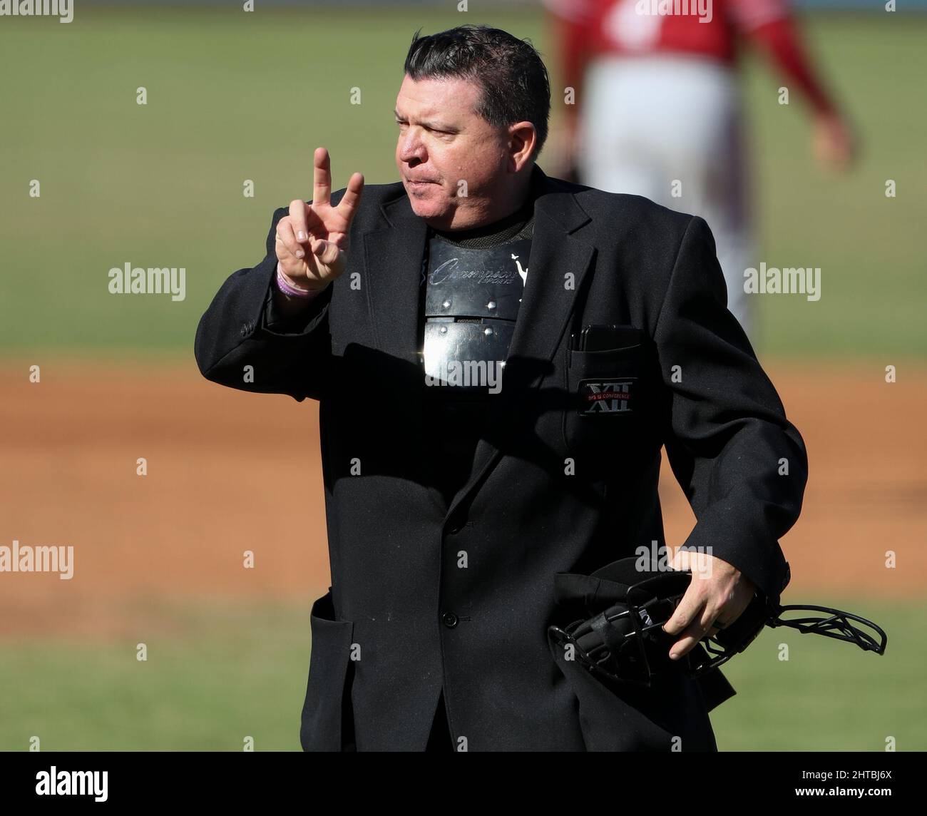 February 27, 2022: Home plate umpire Chris Griffith during an NCAA ...