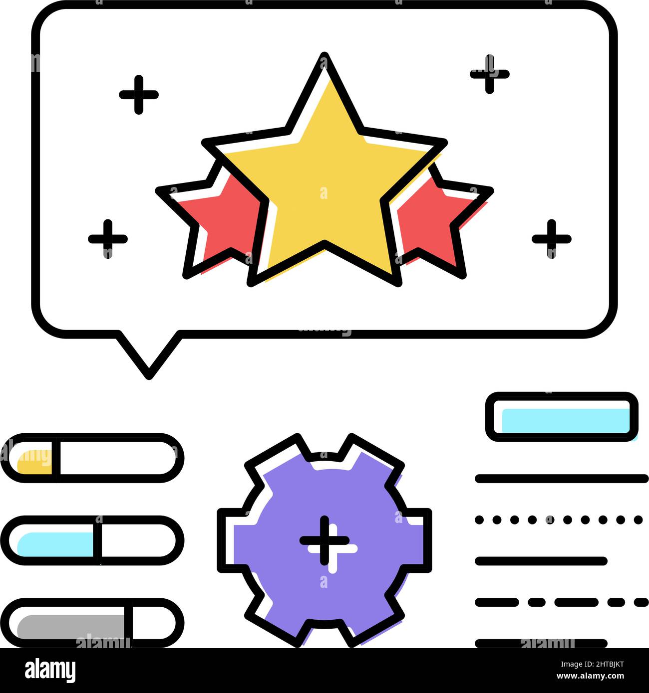 reputation management color icon vector illustration Stock Vector Image ...