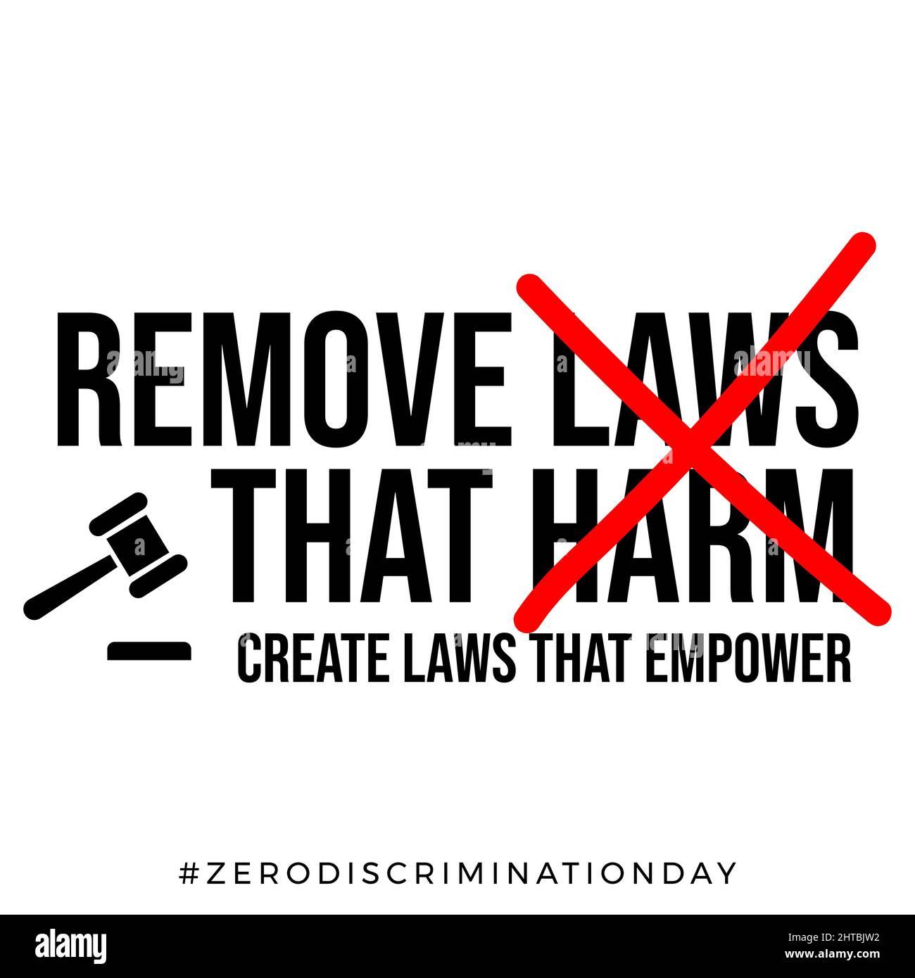 a design for celebrating zero discrimination day, march 1st. vector ...