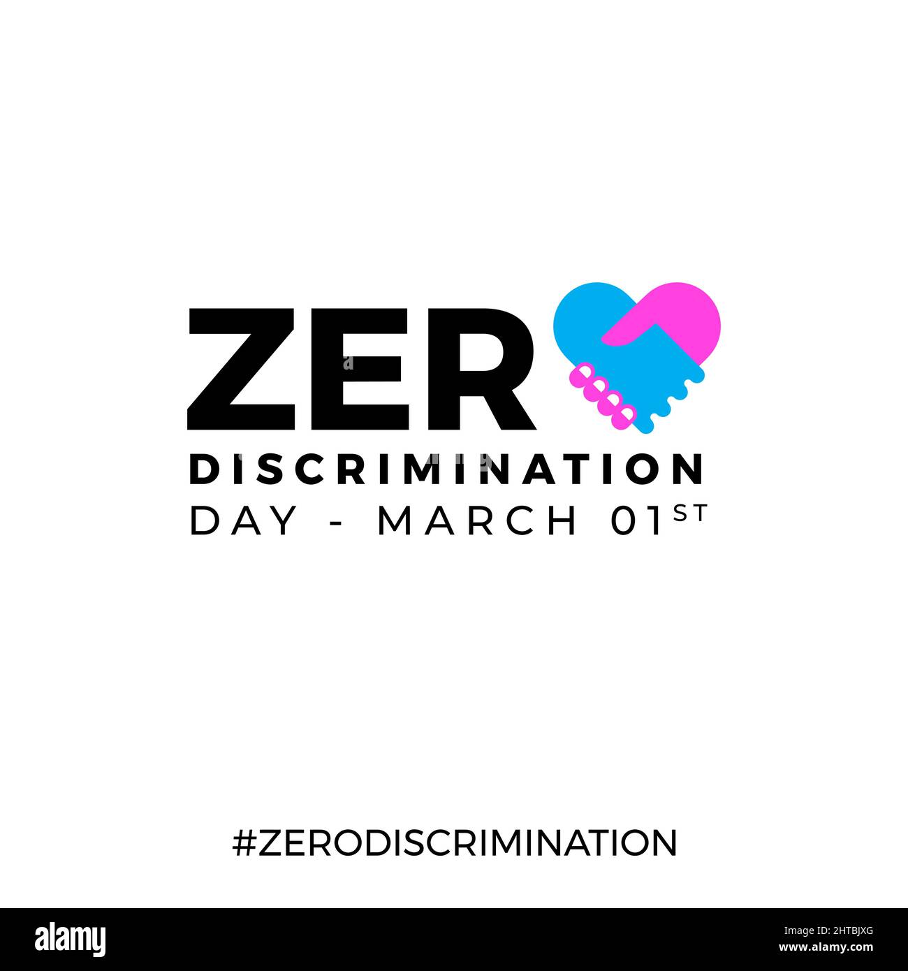 a design for celebrating zero discrimination day, march 1st. vector ...