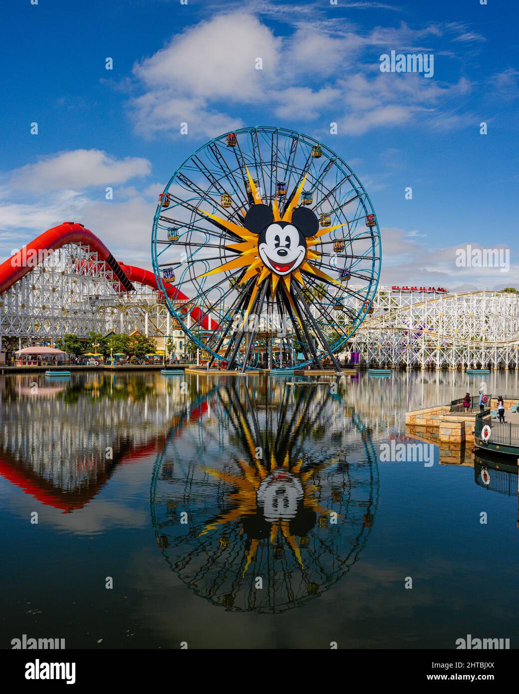 Closeup of a Ferris wheel featuring Mickey Mouse at California ...