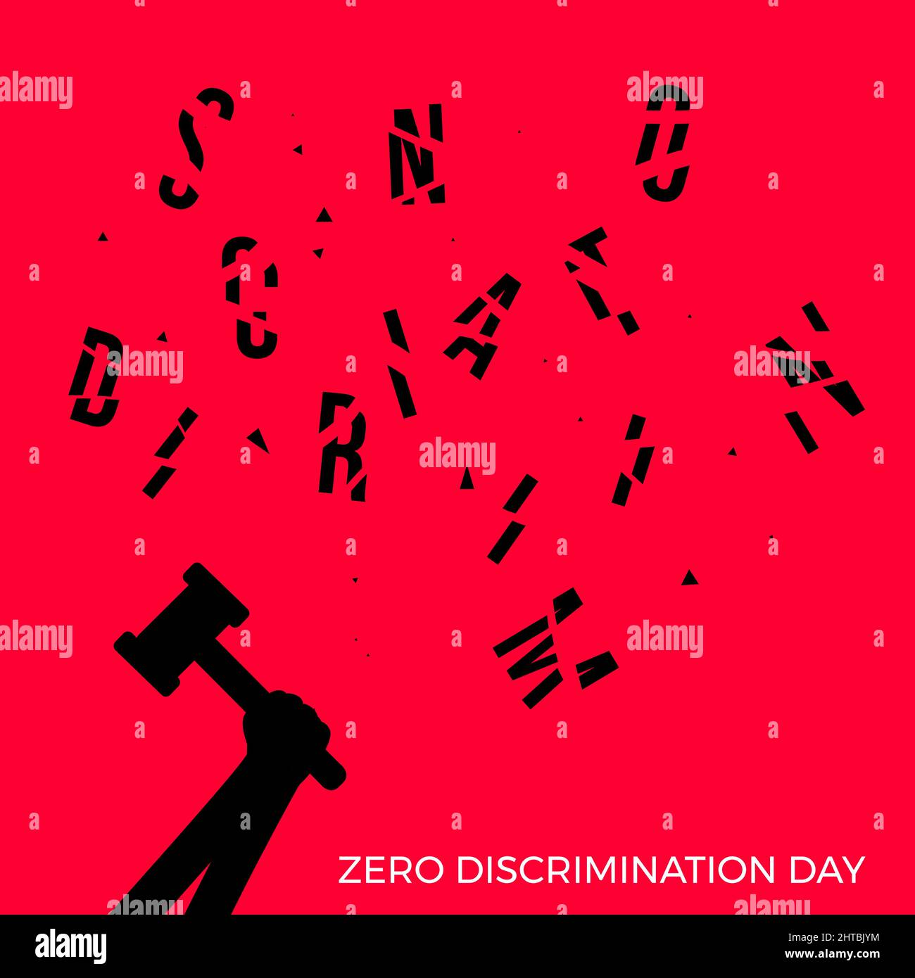 a design for celebrating zero discrimination day, march 1st. vector ...