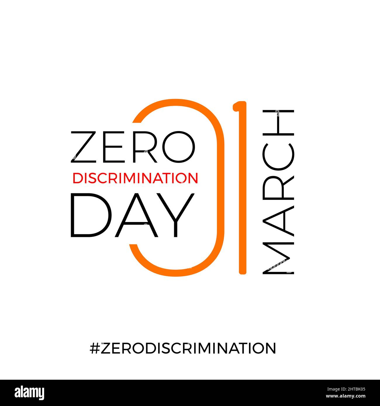 a design for celebrating zero discrimination day, march 1st. vector ...