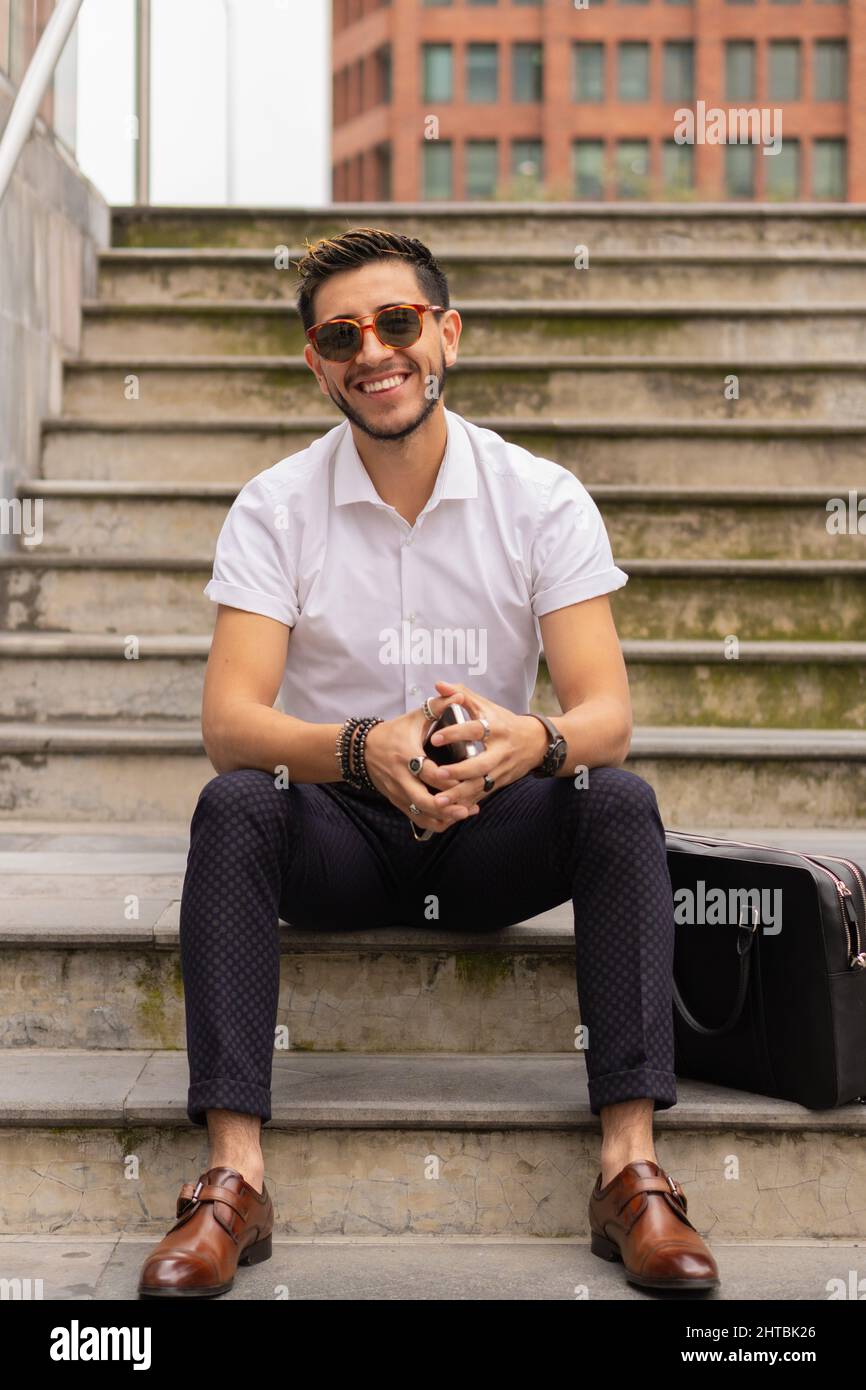 Closeup of a young enterprising man, striving for his business Stock ...